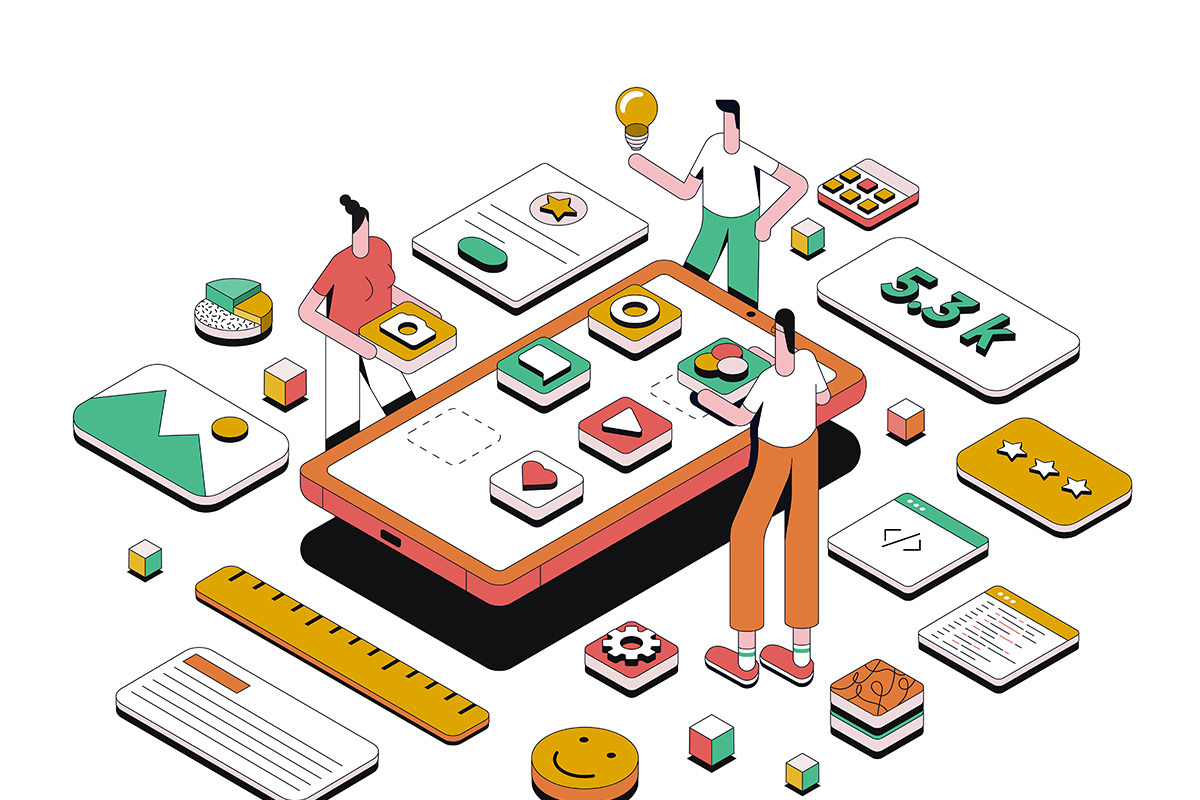 Collection of Isometric Illustration, an Education Illustration by ...