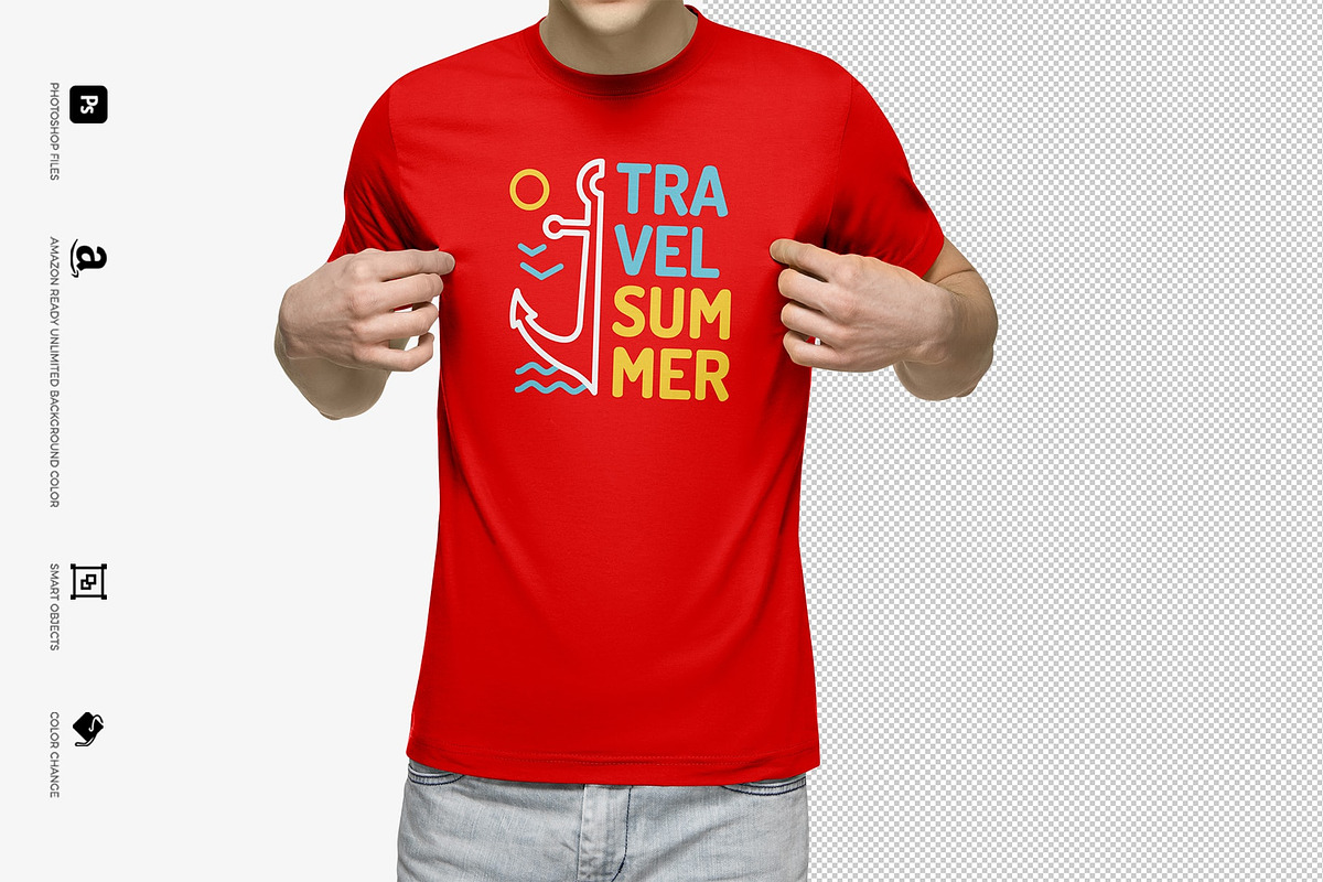 Realistic T-Shirt Mock-Up, a Shirt Mockup by Mock-up Store