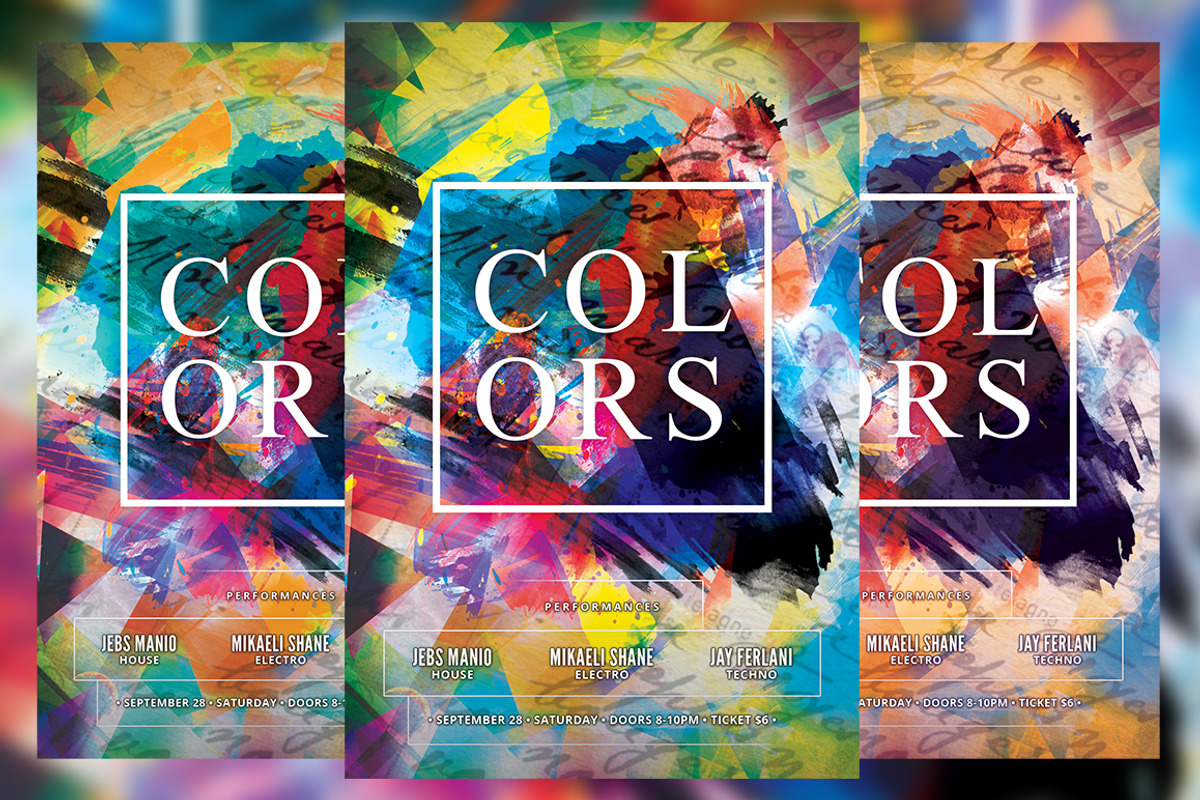 Colors Flyer, a Flyer Template by KiraYamato Design Studio | Creative ...
