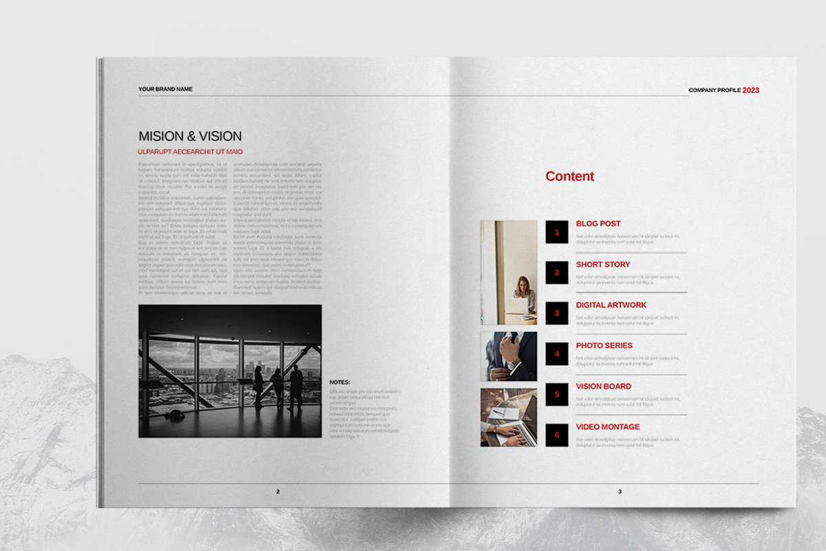 Red Company Profile Template