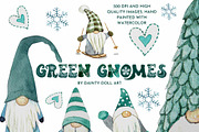 Winter Gnomes Clipart, an Illustration by Dainty Doll Art