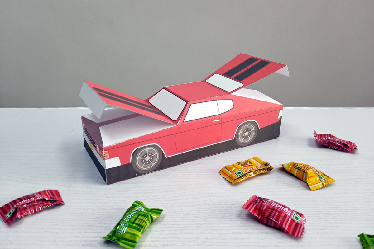 DIY Car favor box - 3d papercraft, a Templates & Theme by PAPER amaze