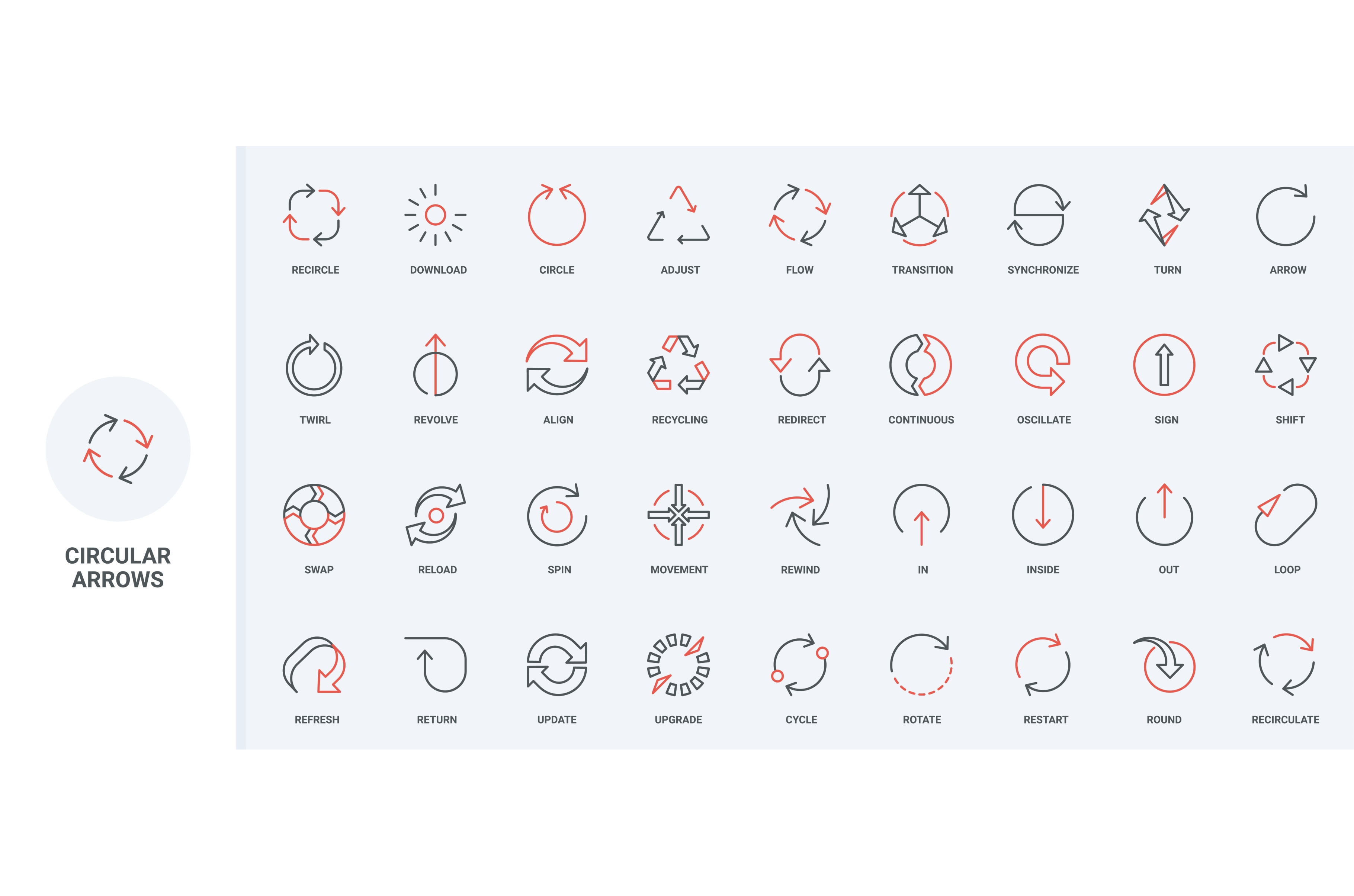 Circular curved cycle arrows icons, an Object Illustration by Lemberg ...