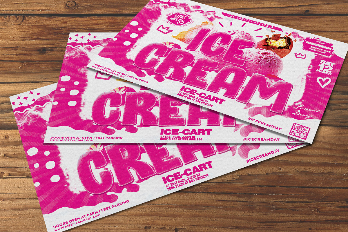 Ice Cream Flyer, a Flyer Template by Design Addict