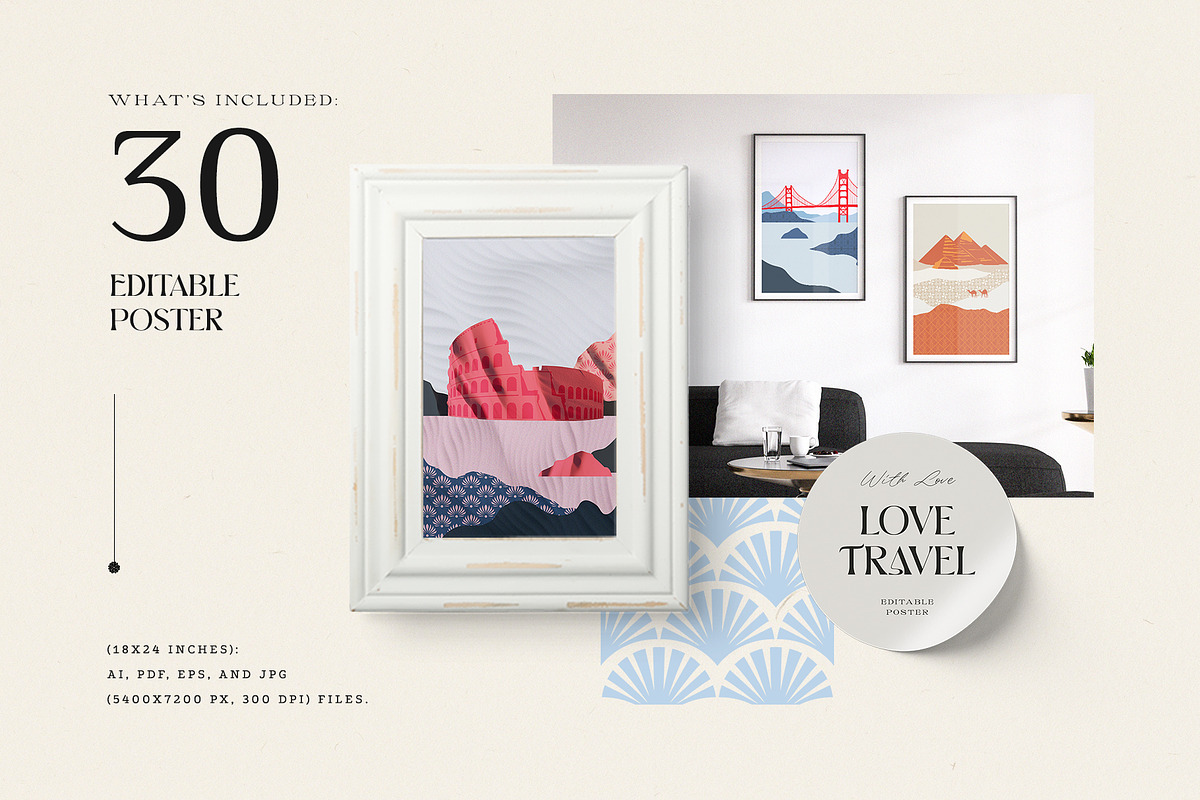 Landmarks Poster Builder | Creative Market