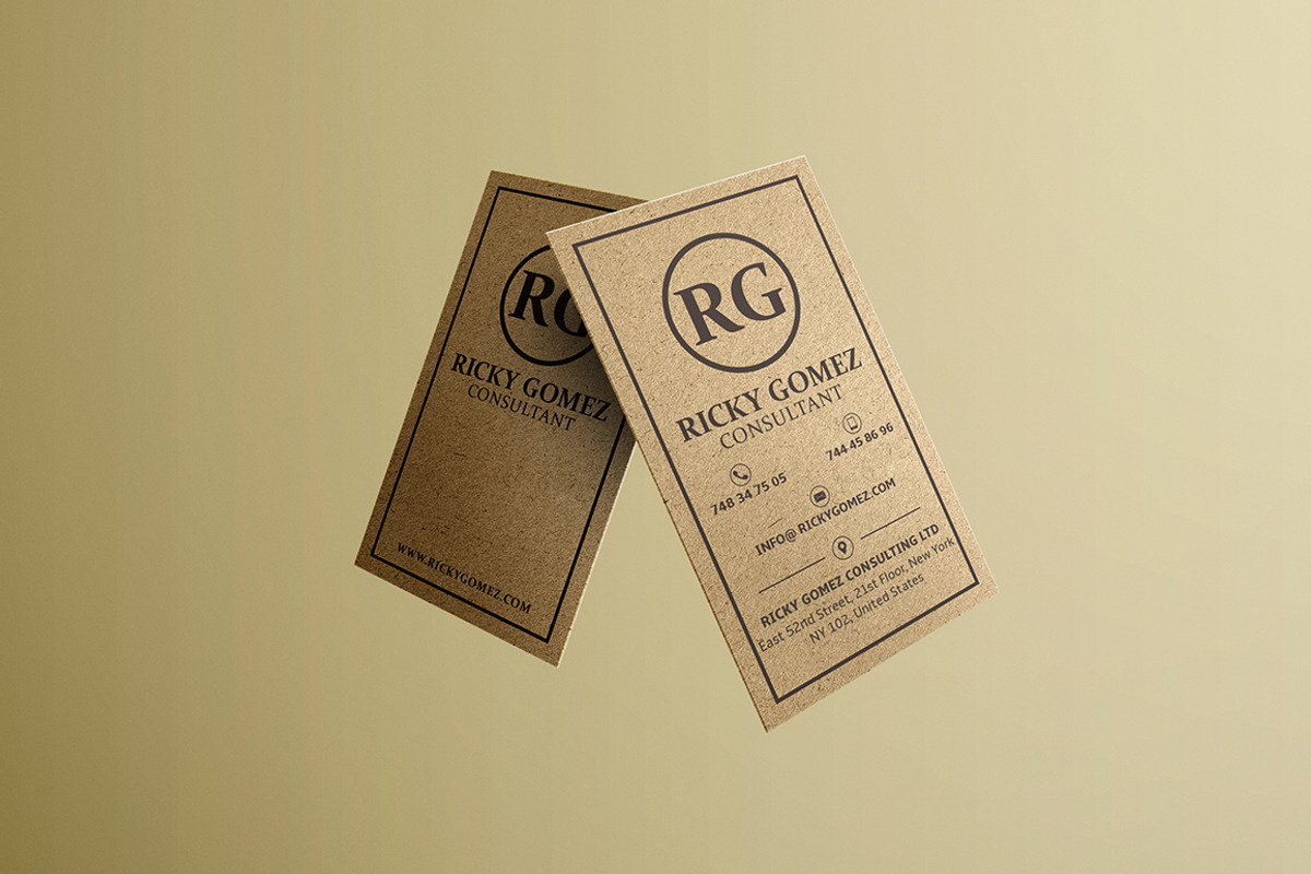 Kraft Paper Business Cards Bundle, a Business Card Template by Marvel
