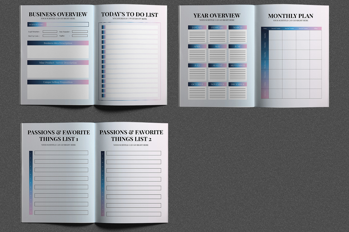 Journal Planner Template