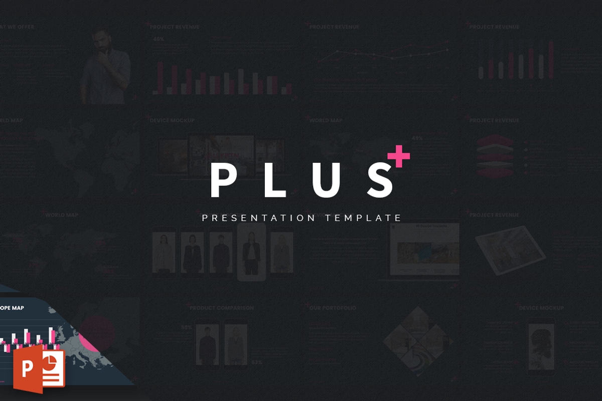 PLUS Powerpoint Template, a Presentation Template by inspirasign