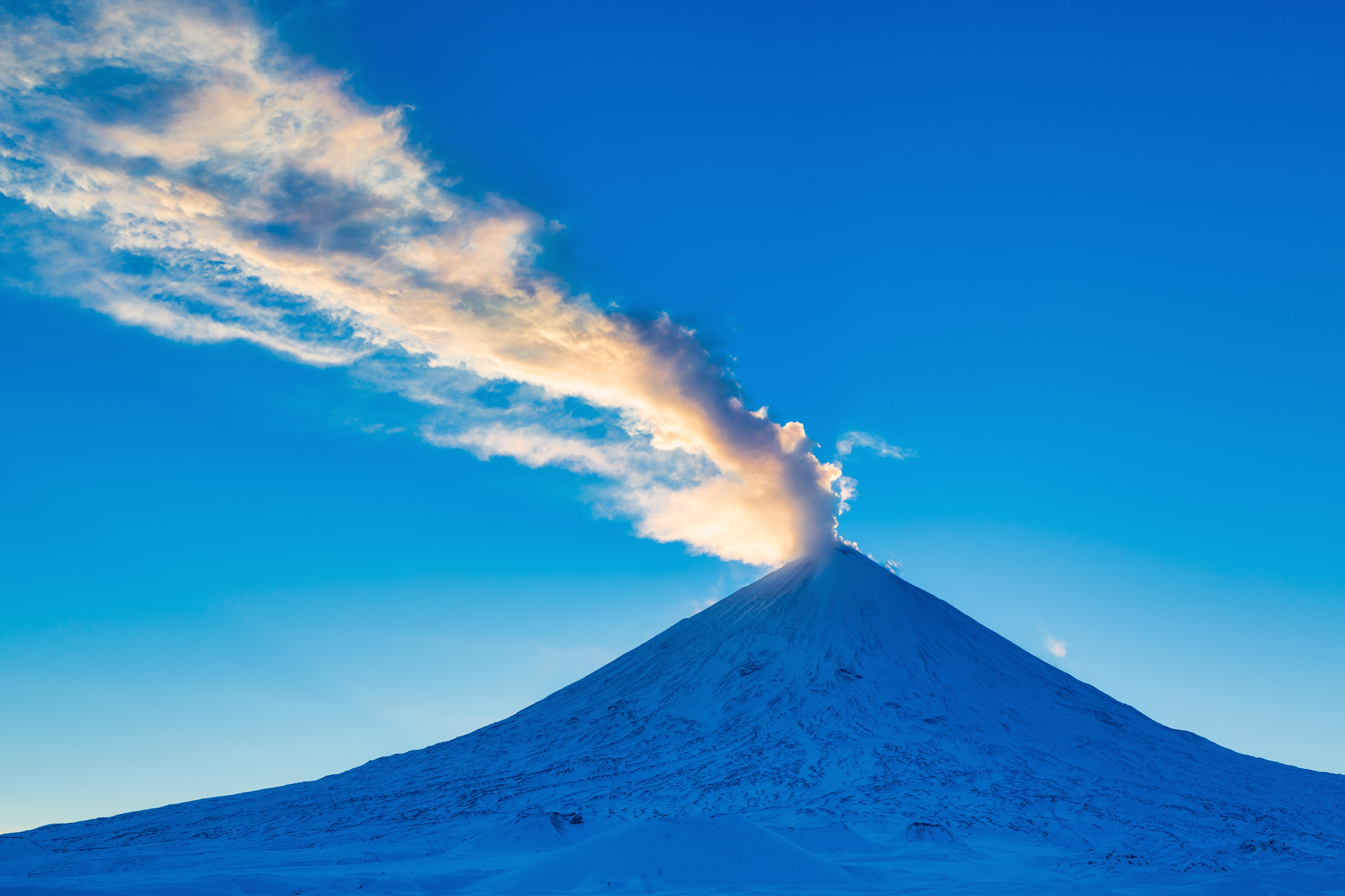 Winter eruption active volcano, a Nature Photo by Alexander-Piragis