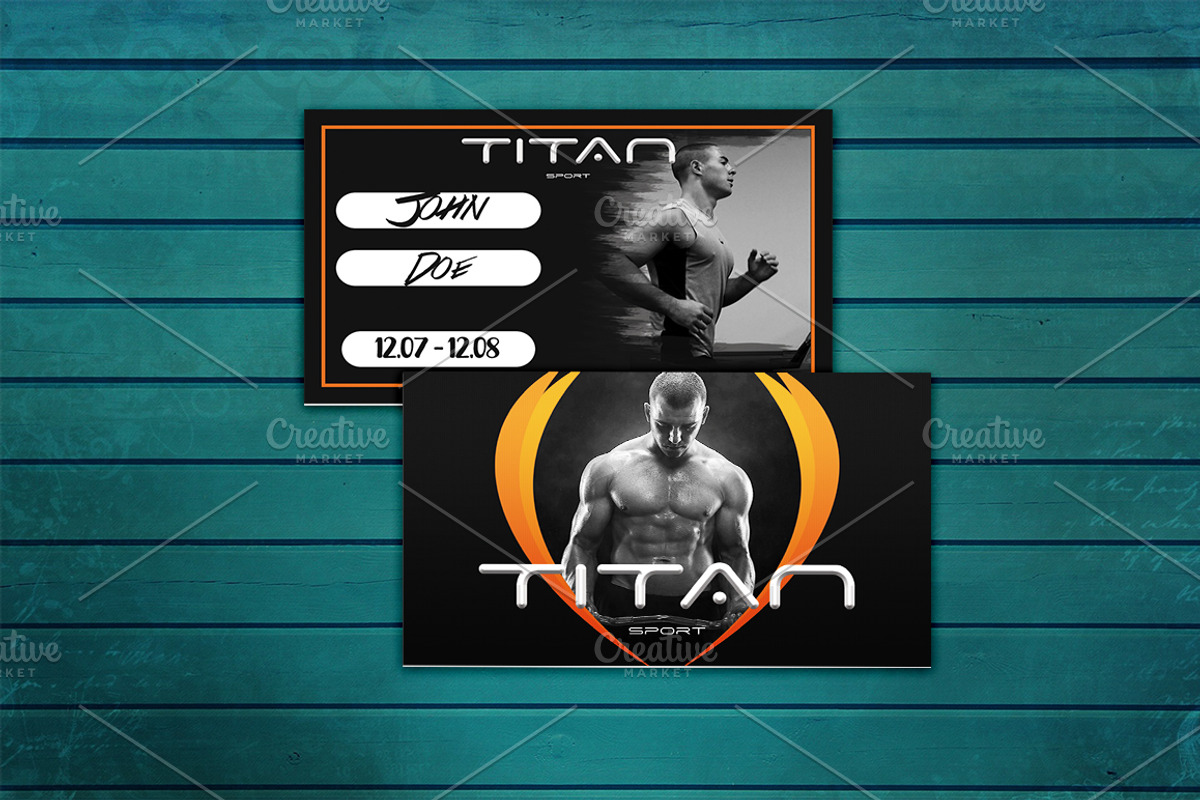 Gym Membership Card, a Card Template by Konakchiev