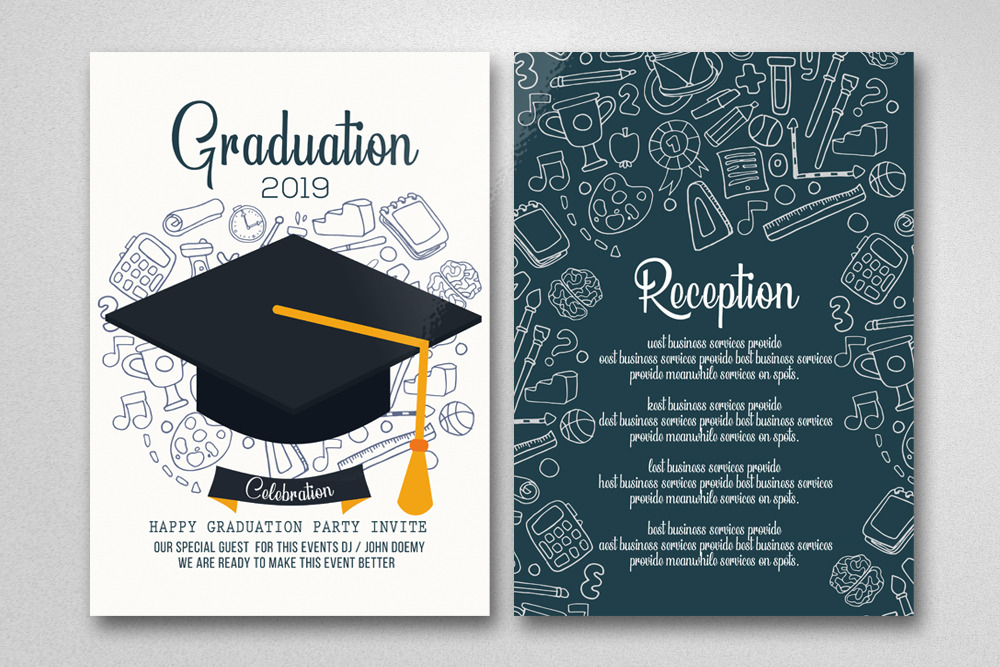 Graduation Invitation Card, an Invitation Template by Business Flyers