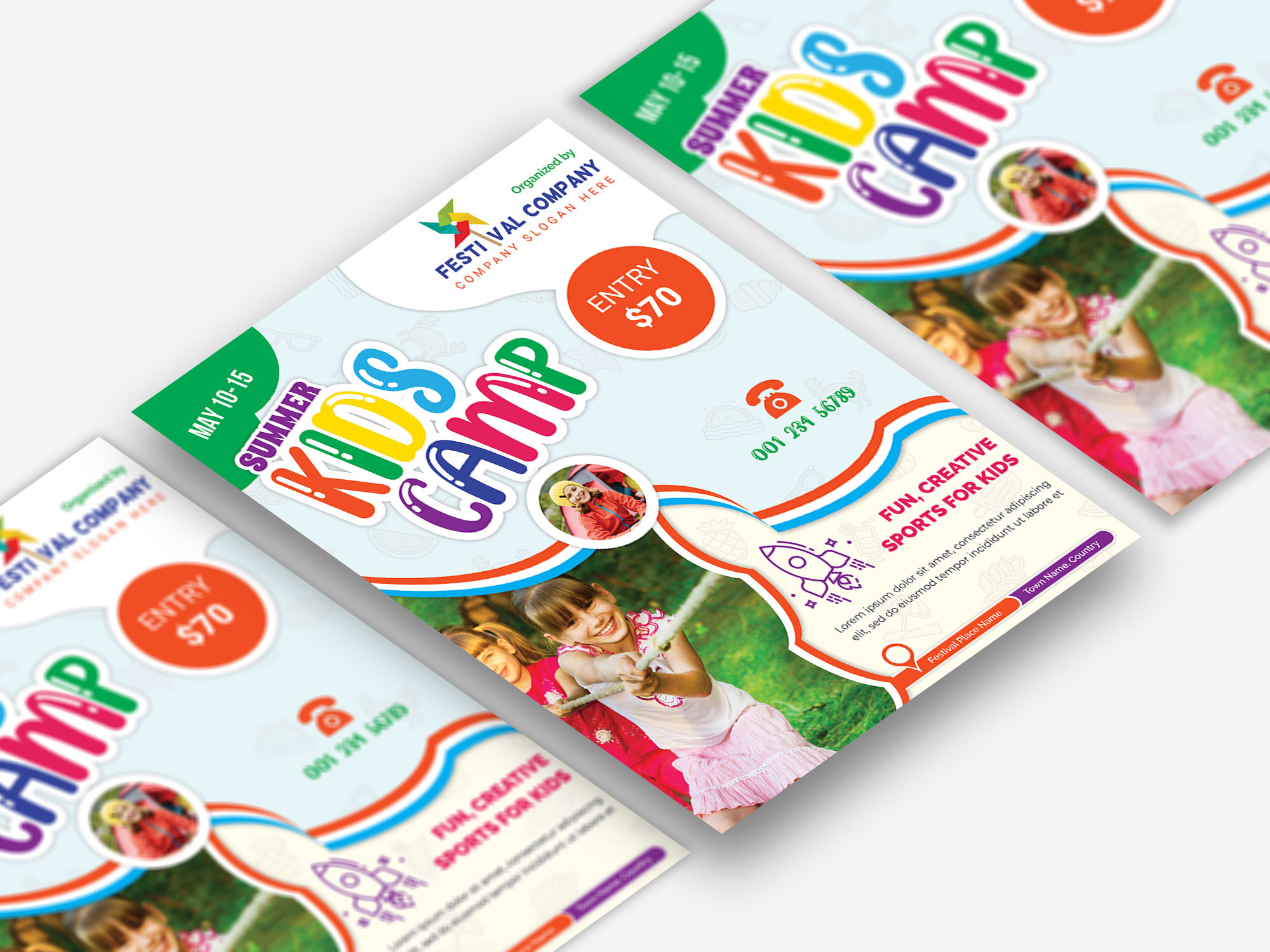 Kids Summer Camp Flyer | Ms Word, a Flyer Template by Imagine Design Studio