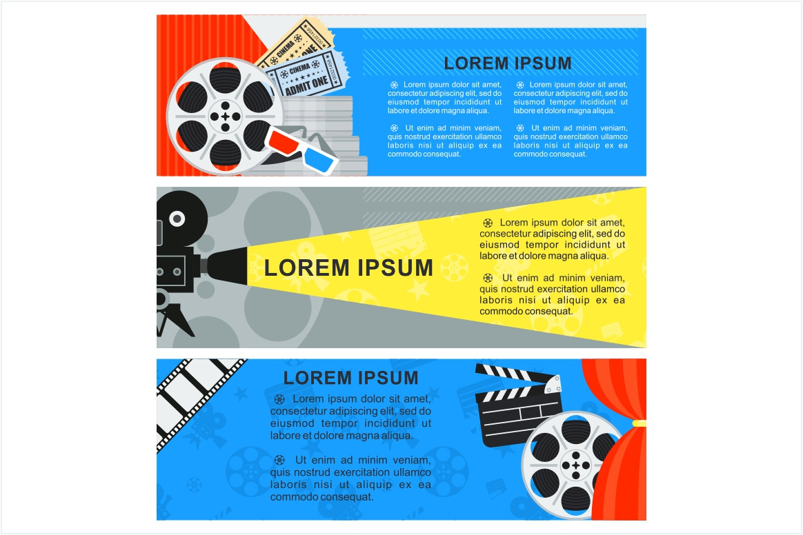 Color cinema banner, a Templates & Theme by Quarta