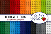Building Block Digital Paper Pattern, a Pattern Graphic by Leska's Digitals