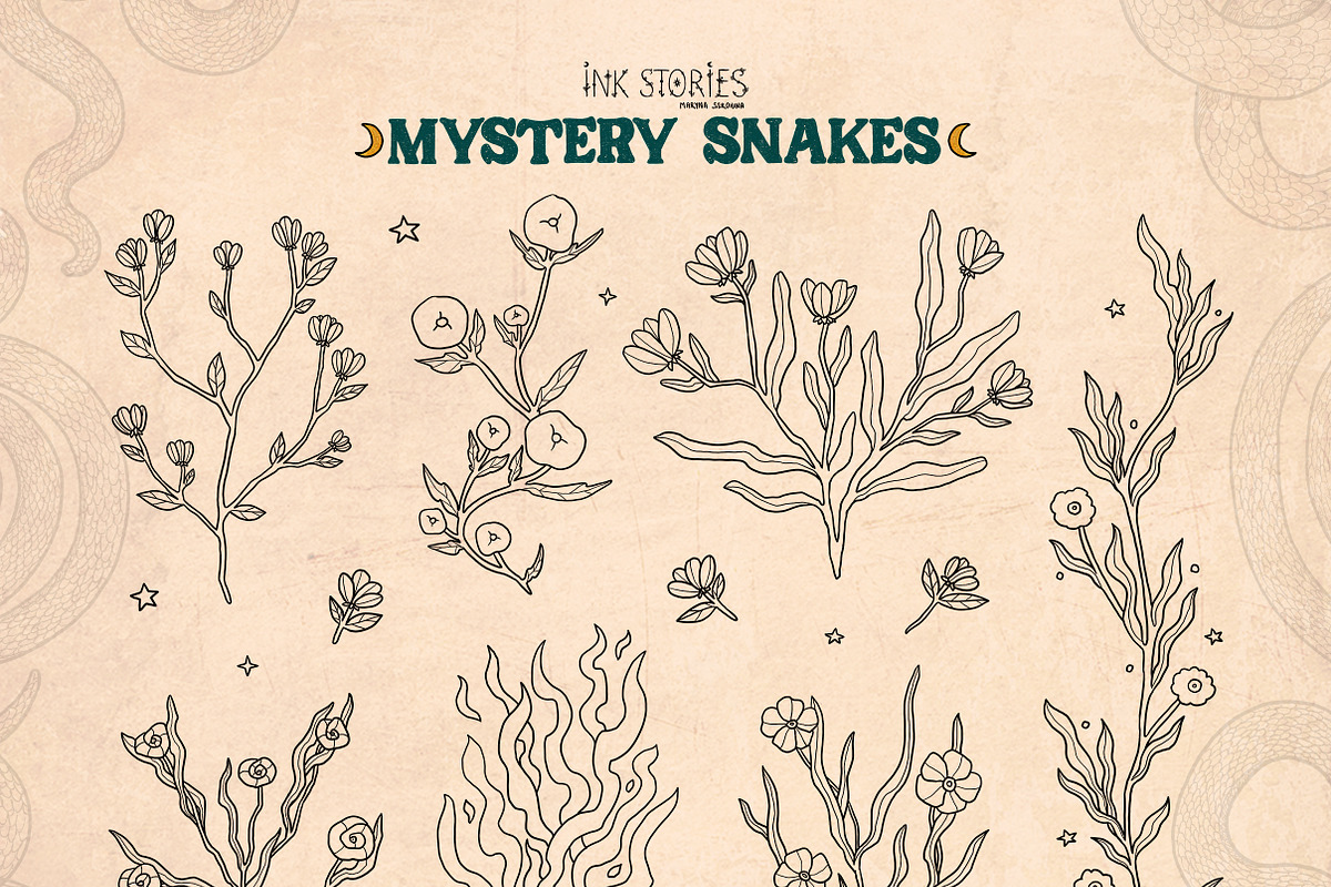 Mystery Snakes, an Animal Illustration by Ink Stories