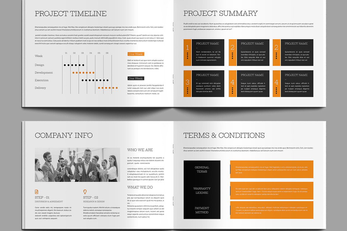 Company Profile Landscape Layout