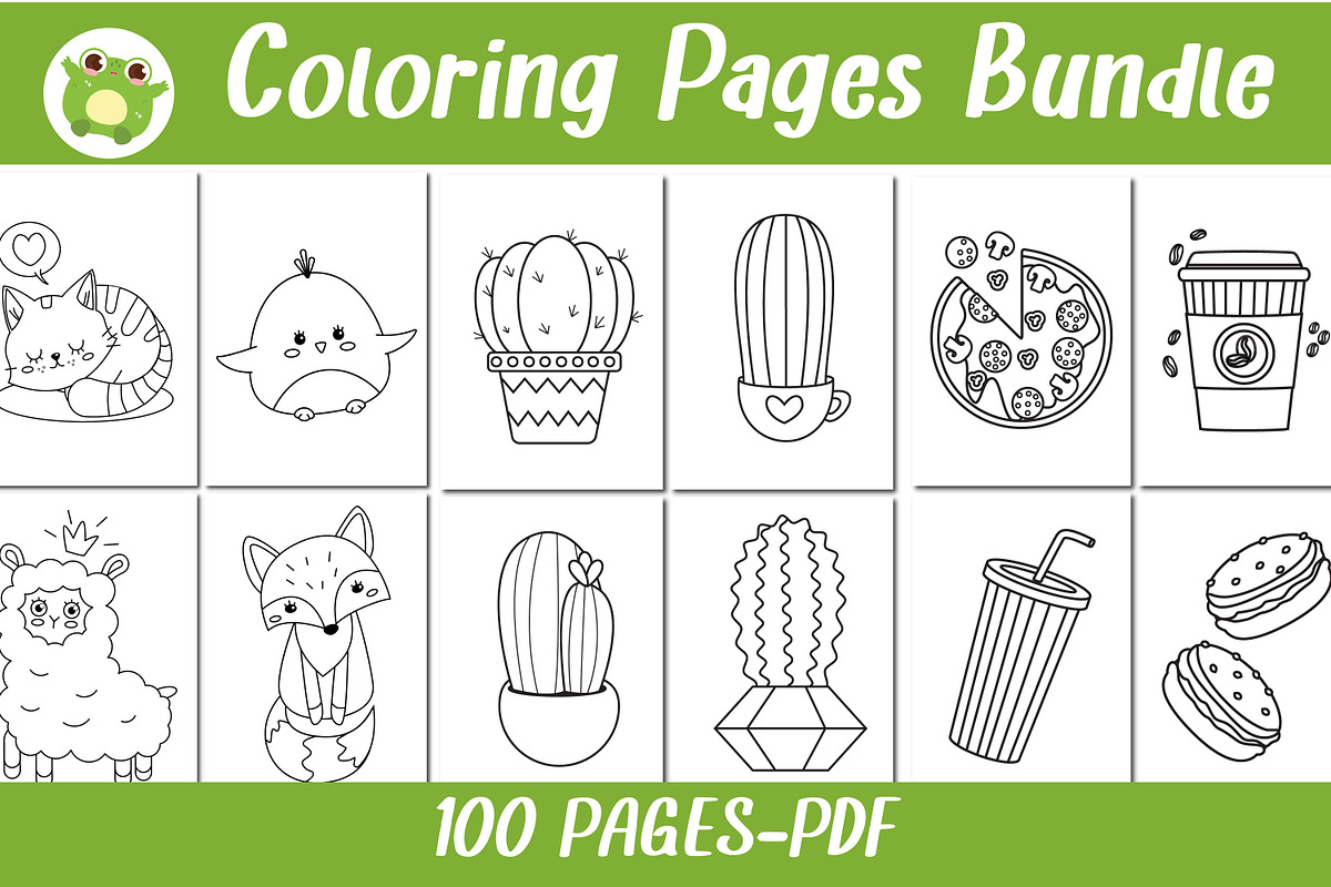 Coloring Pages Kdp Set 100 Pages