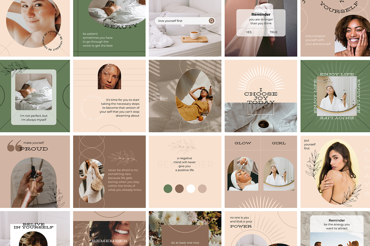 Boho Instagram Template Canva