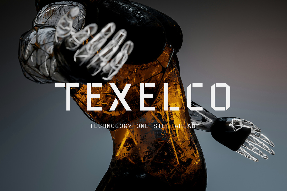 Tronx - Modern Futuristic Stencil, a Sans Serif Font by Imoodev