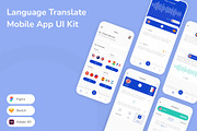 Language Translate Mobile App UI Kit, an UI Kit Template by Betush