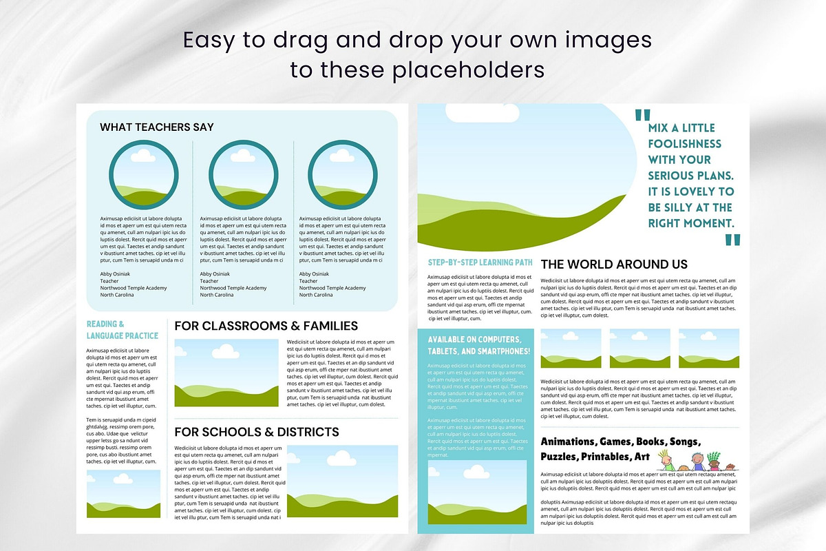 Canva Newsletter Template for Kids