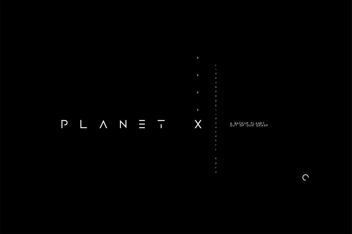 Atom - Sharp edge Future Scifi font