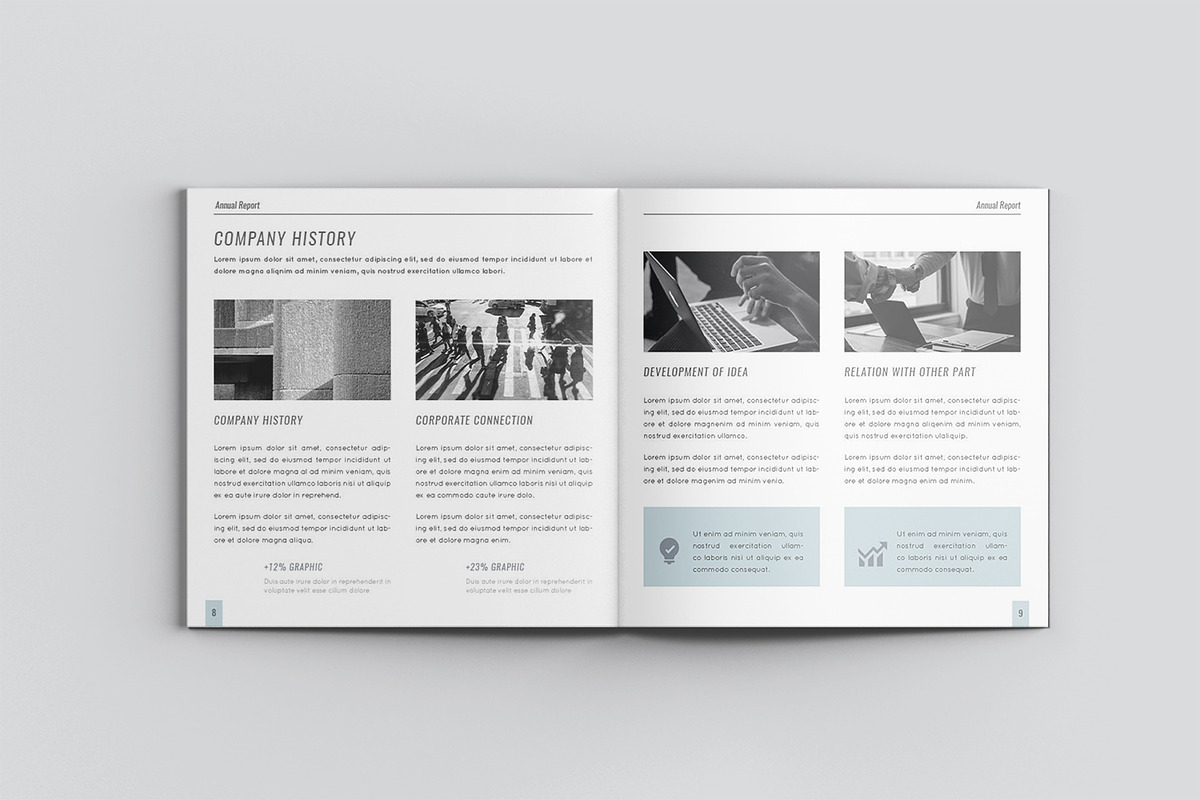 Annual Report, a Magazine Template by AQR Studio | Creative Market