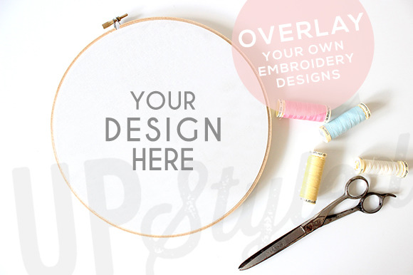 A178 Embroidery Hoop Mock Up, a Mockup by UpStyled