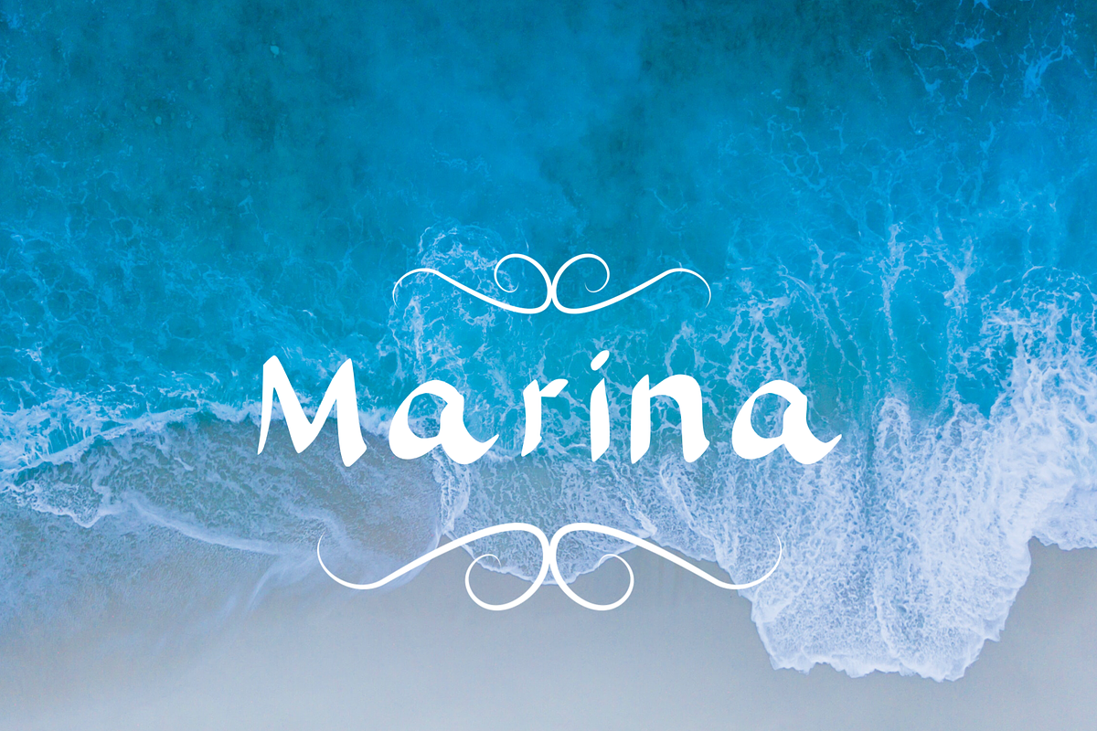 Marina Handwritten Font, a Script Font by Mila Visuals