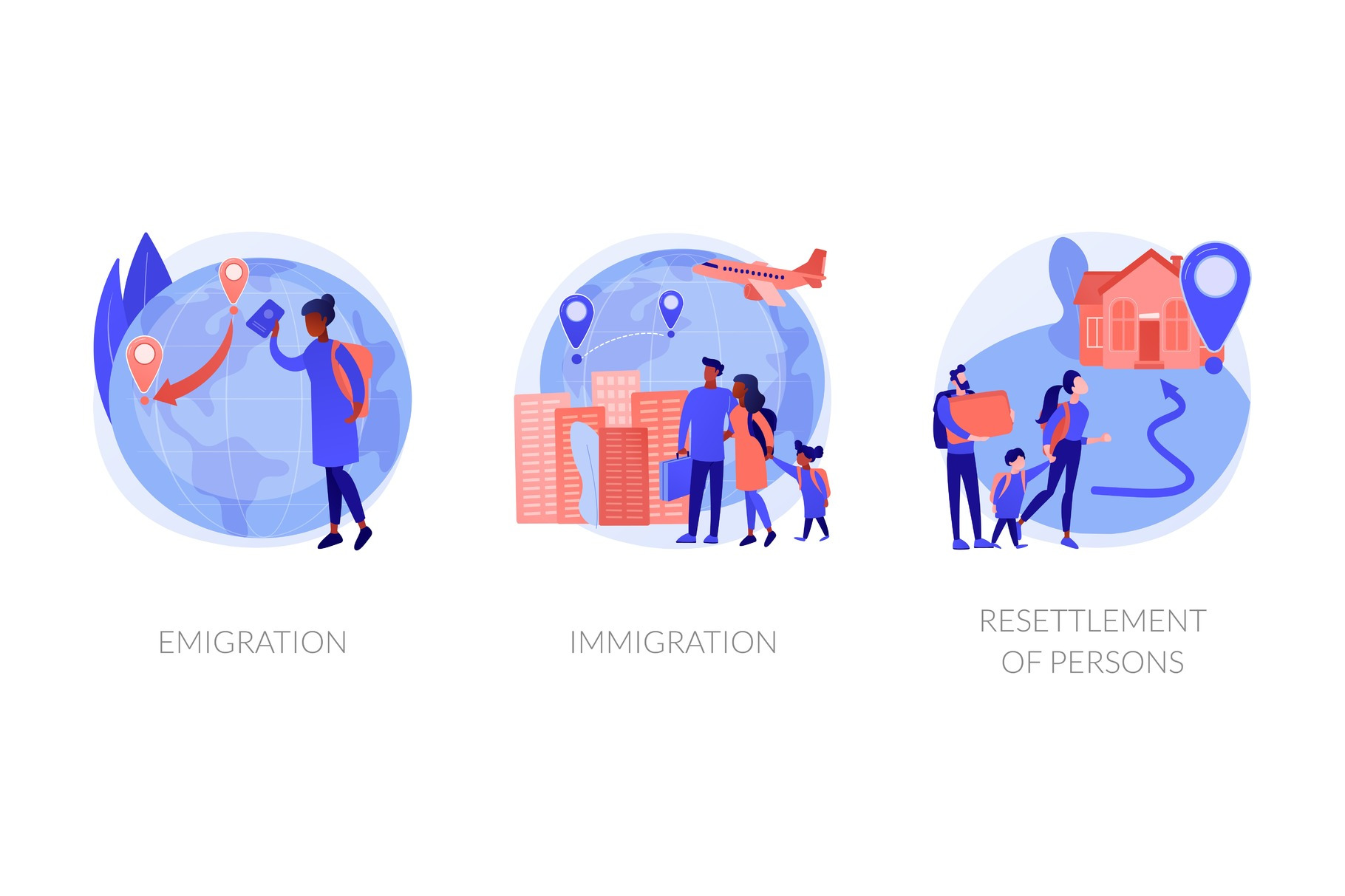 Population mobility, human migration, a Person Illustration by Visual ...