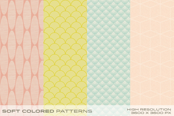 Soft Colored Patterns vol.1, a Pattern Graphic by LuOtero