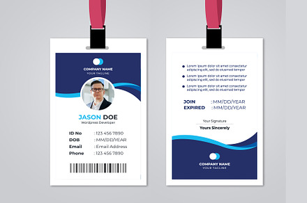 Creative Black ID Card Design | Stationery Templates ~ Creative Market