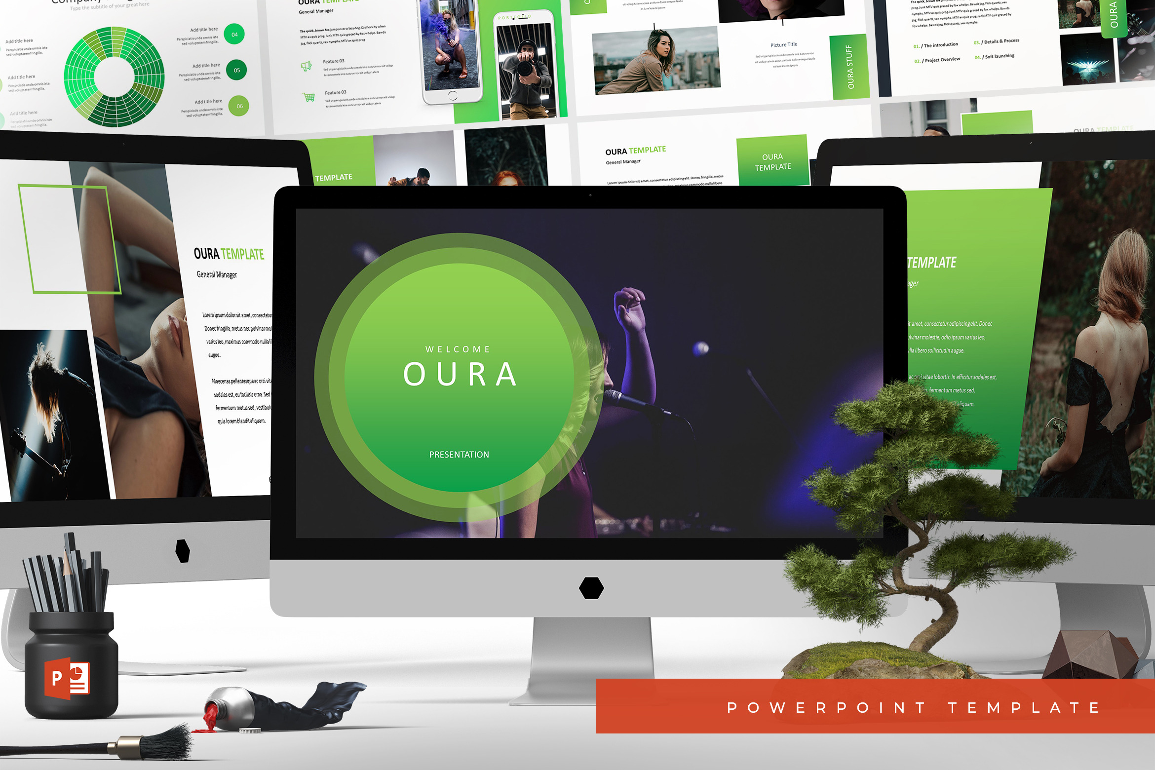 Oura - Powerpoint Template, a Presentation Template by AQR Studio