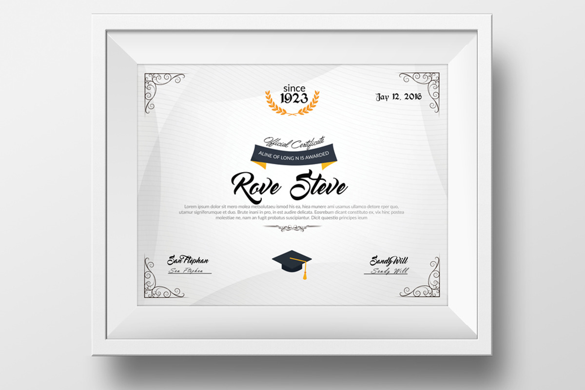 Certificate & Diploma Templates, a Stationery Template by Psd Templates