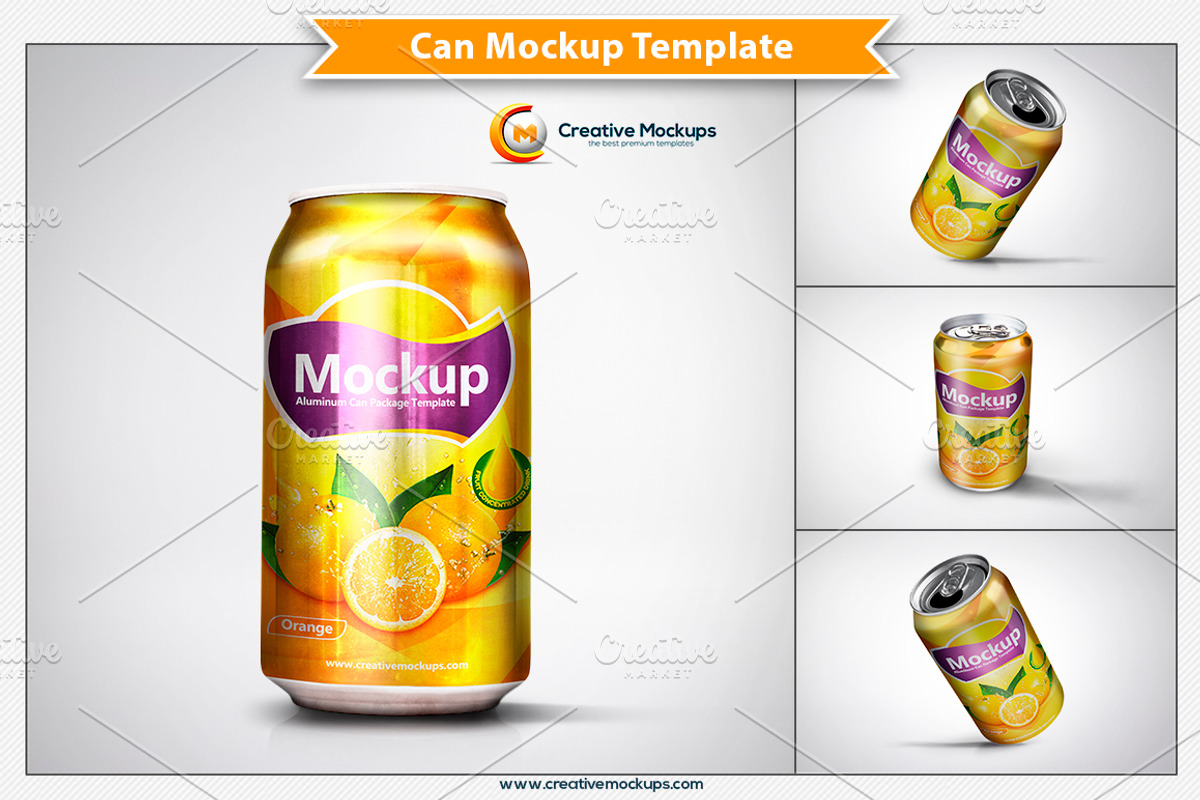 Can Mockup Template, a Packaging Mockup by Plus Media