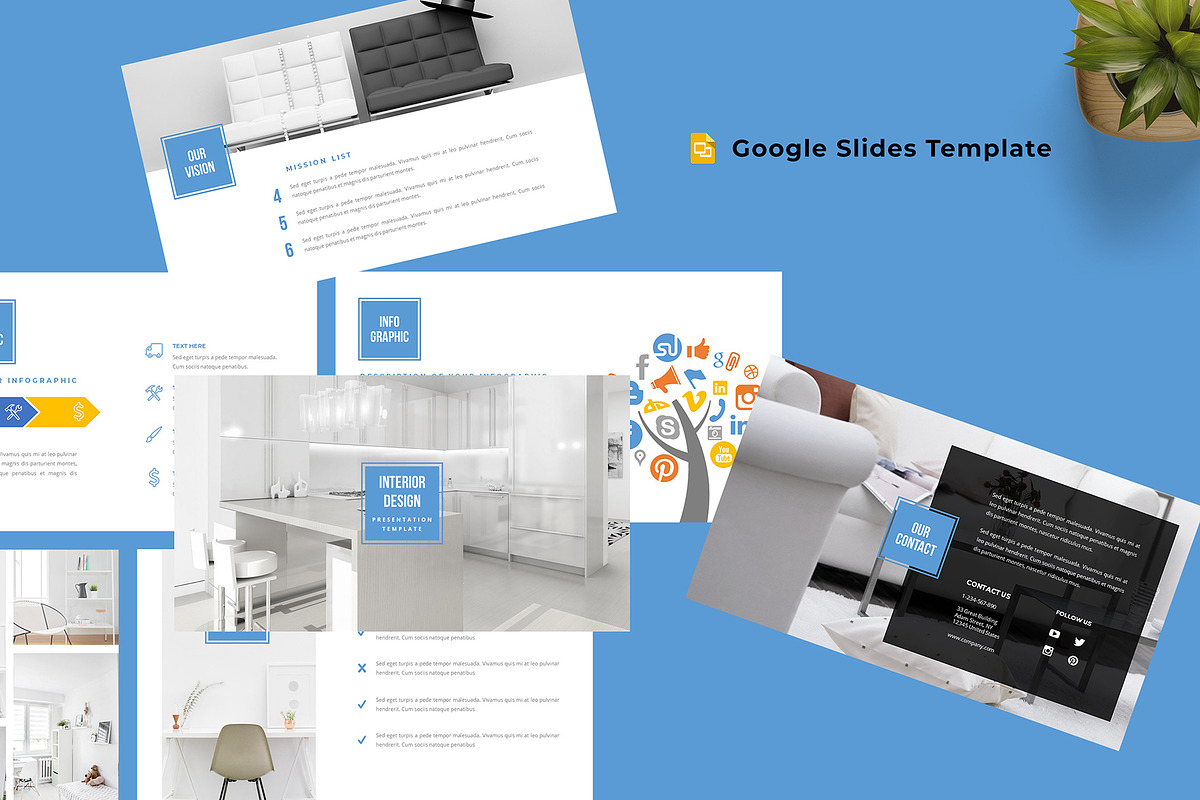 Interior Google Slides Template, a Presentation Template by Incools Stokie
