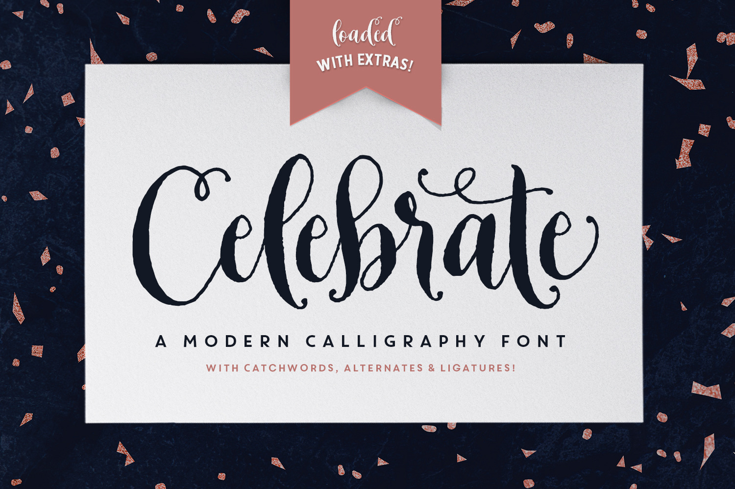 Celebrate Font & Graphics Pack, a Script Font by Callie Rian & Co.