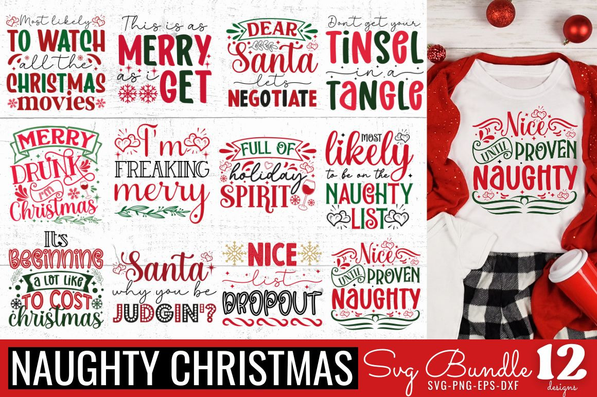 Naughty Christmas SVG Bundle