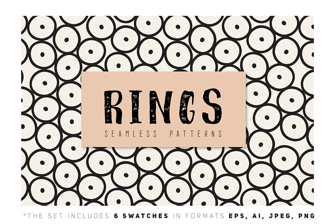 Rings. Seamless Patterns Set, a Pattern Graphic by Curly_Pat