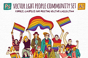 Vector LGBT people community set, a Person Illustration by Crowhouse