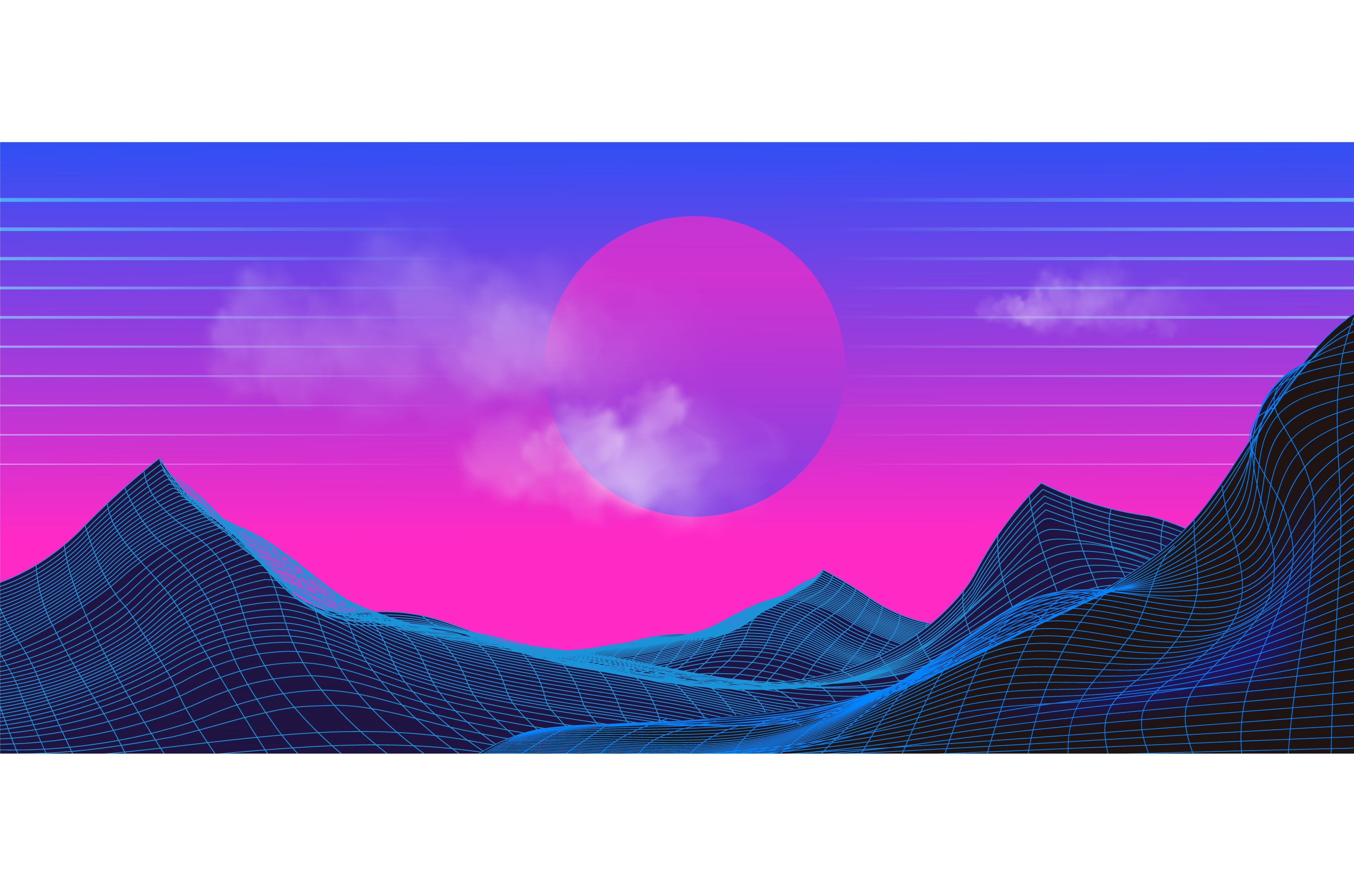 Synthwave retro background with neon, a Texture Illustration by art PVP ...