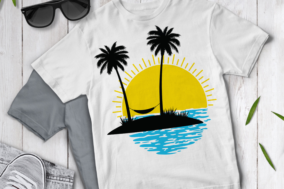 Palm Tree Bundle SVG, Summer, Beach., an Illustration by Doodle Cloud ...