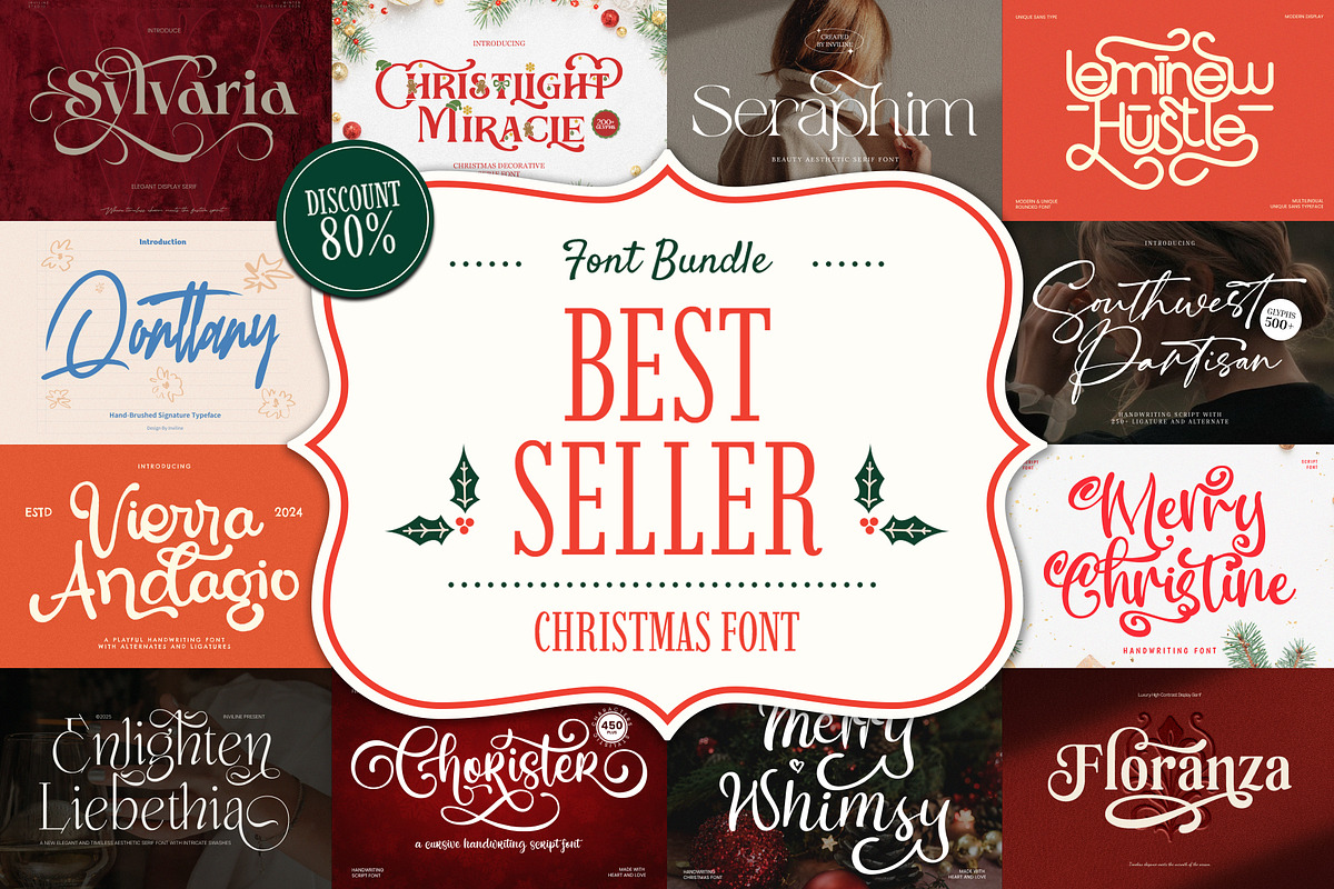 Best Seller Christmas Font Bundle