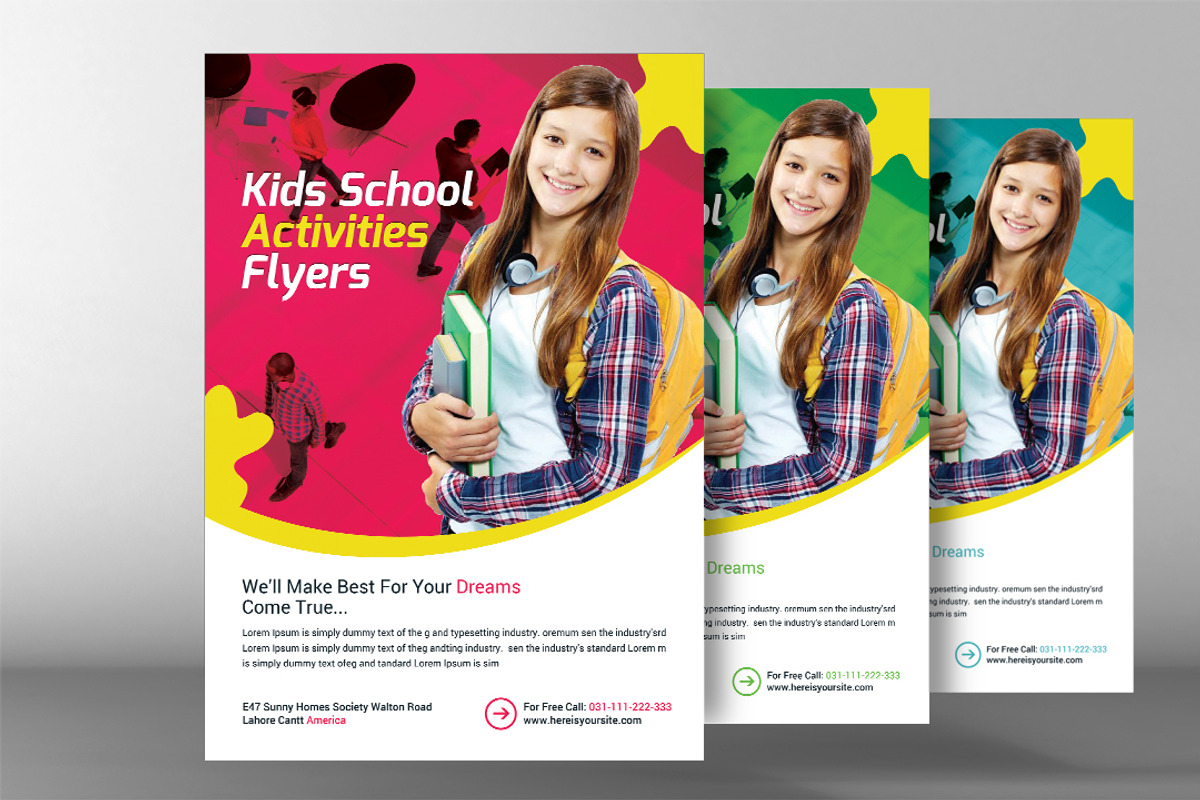 Kids Education Flyer, a Flyer Template by graphicforest