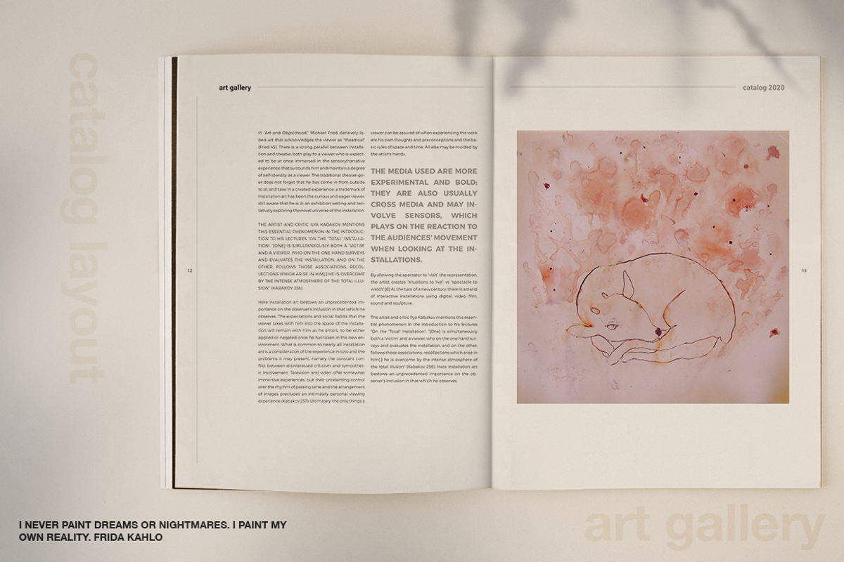 Art Gallery Catalog, a Brochure Template by Boris Cupac