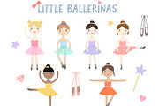 Little ballerinas clip art, an Illustration by Katie Lisker