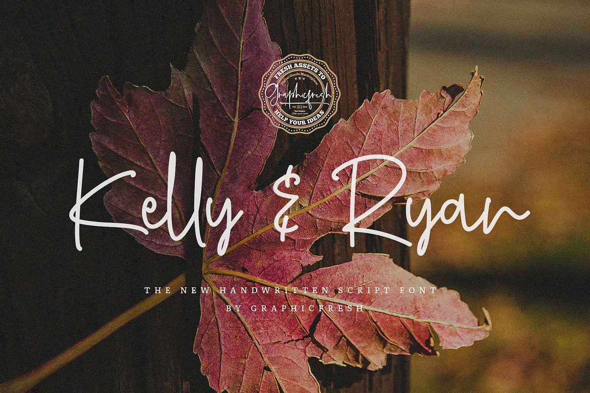 Kelly & Ryan | The Handwritten Font, a Script Font by Graphicfresh