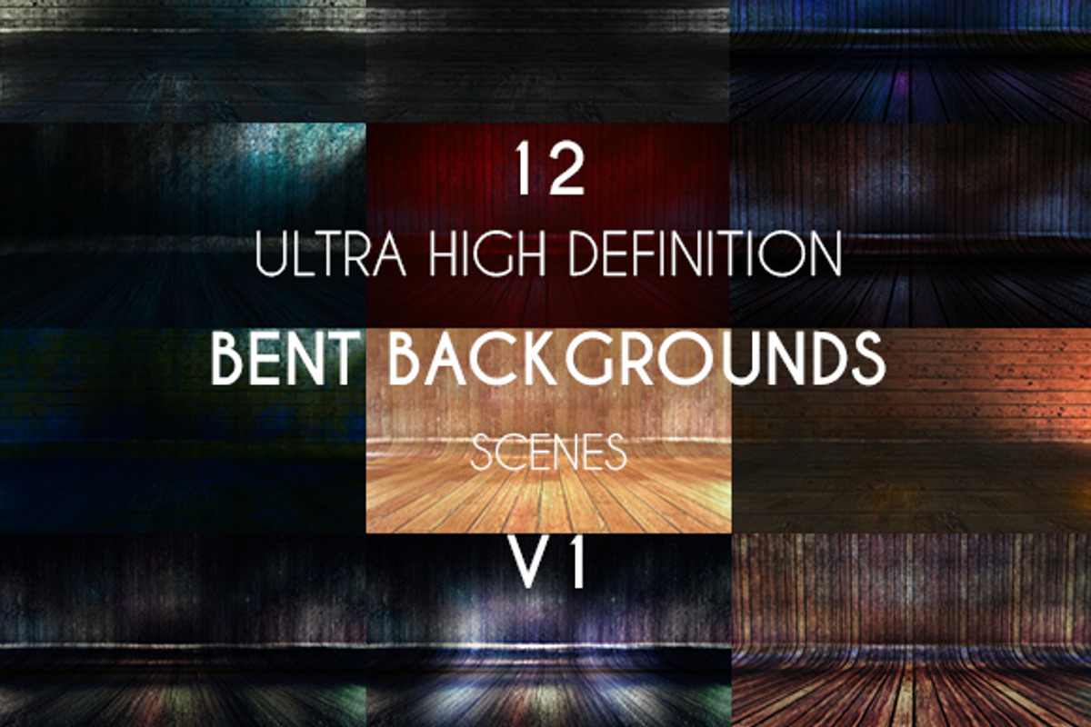 12 UHD Bent Background Scenes V1, an Object Graphic by LuisFaus