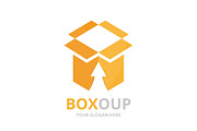 Vector box and arrow up logo, a Branding & Logo Template by GraphiShop