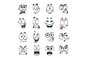 Face expression feelings icons, an Illustration by Vector Tradition